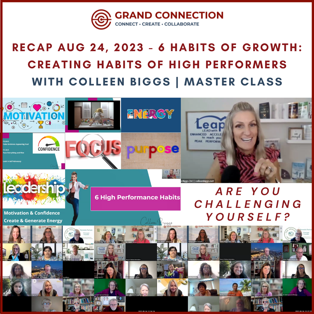 RECAP Aug 24, 2023 - 6 Habits of Growth: Creating Habits of High ...