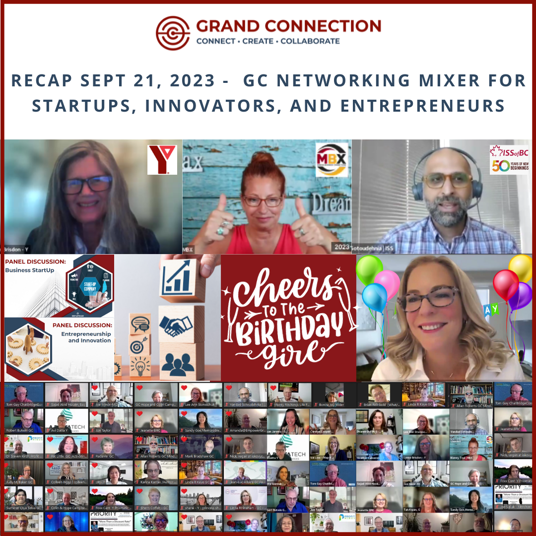 RECAP Sept 21, 2023 - GC Networking Mixer for Startups, Innovators, and Entrepreneurs - Grand ...