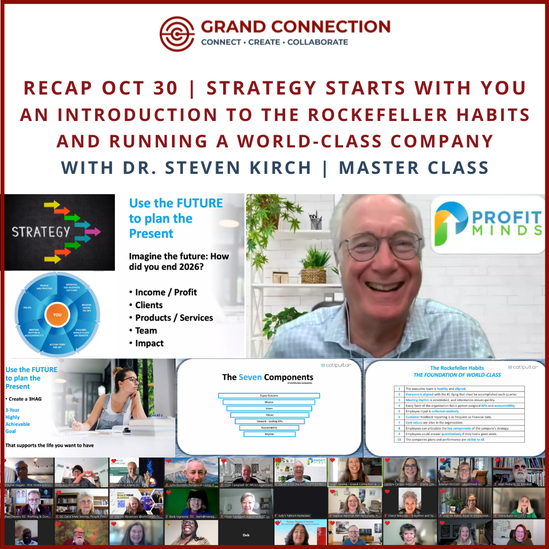 RECAP Oct 30, 2023 - Strategy Starts With YOU – An Introduction to the ...