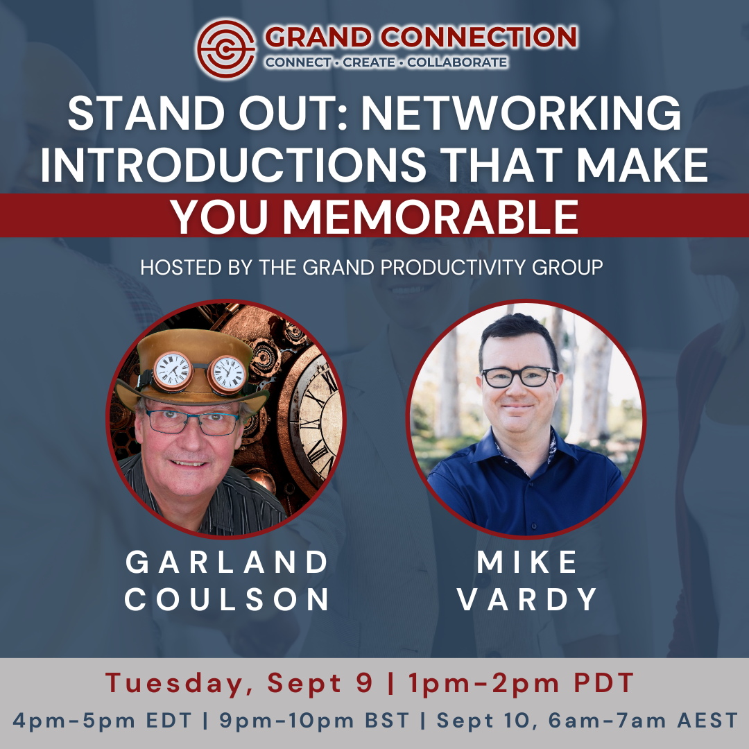Sept 9 | Stand Out: Networking Introductions That Make You Memorable at ...