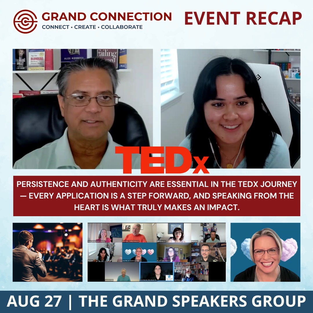Recap Aug 27 | Secrets to the TEDx Stage with Lona Fink, Minesh Baxi ...