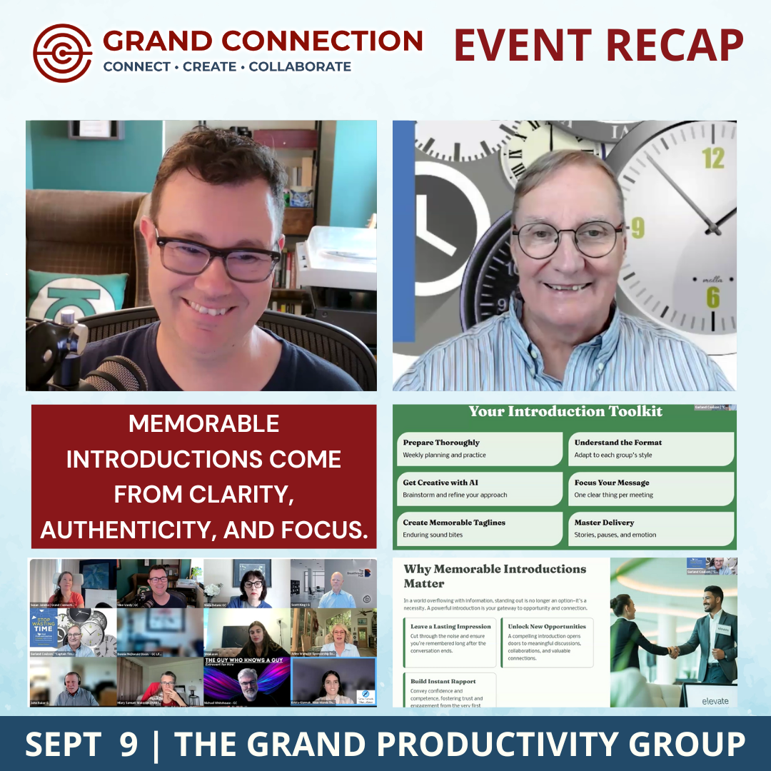 Recap Sept 9 | Stand Out: Networking Introductions That Make You Memorable at the Grand ...
