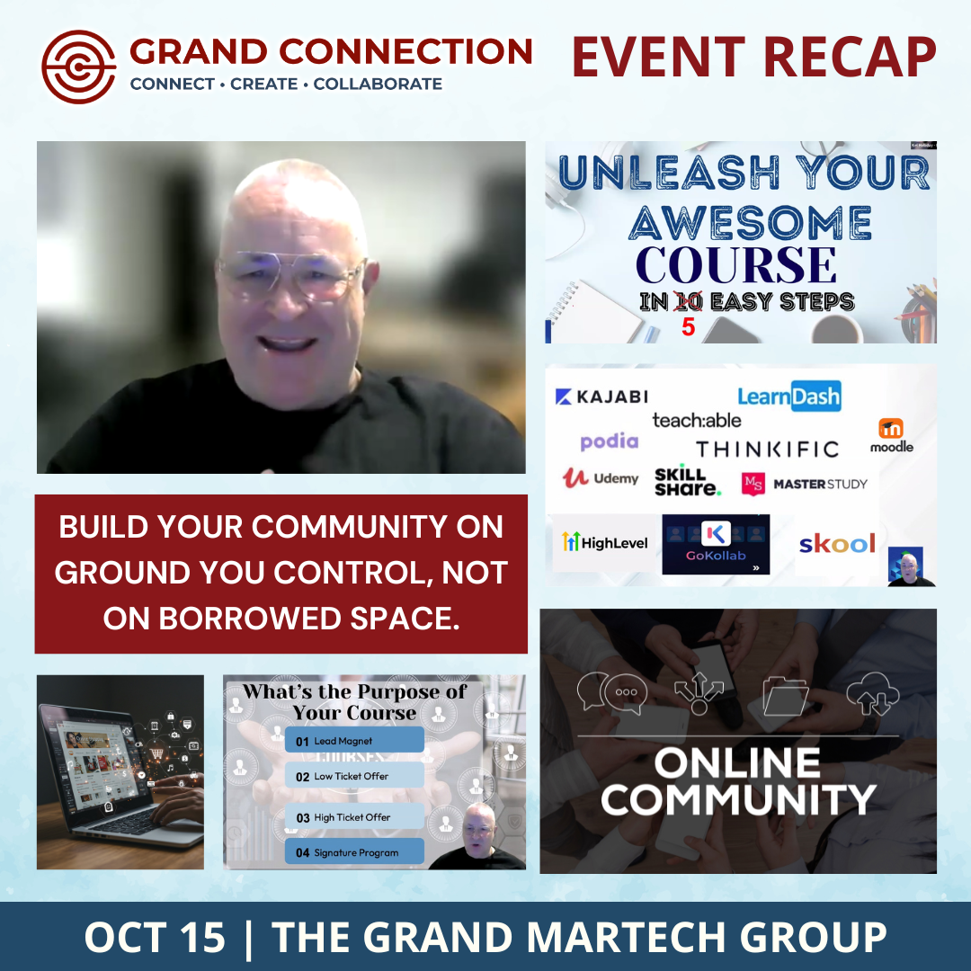 Recap & Recording Oct 15 | Building and Launching Your Online Course at ...